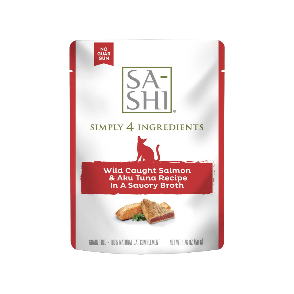 Sa-Shi Wild Caught Salmon & Aku Tuna Cat Food Recipe in Savory Broth ...